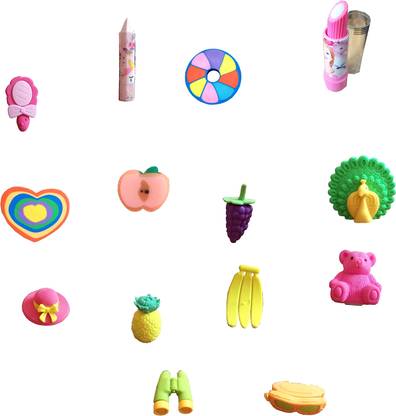 Flipkart.com | ToyVTX Pack of 14 Small Fancy Erasers of Different ...