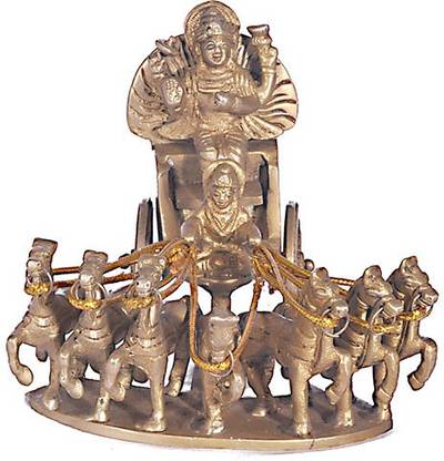 Shoppingrox Lord Surya /Sun Rath with Horses for Temple Decorative ...
