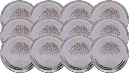 Tactware 12 Stainless Steel Full Plate / Thali / Bhojan Thaal Dinner ...