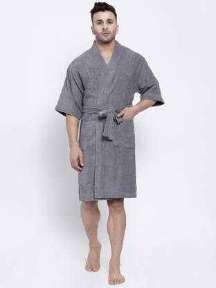 TRIDENT Grey XL Bath Robe - Buy TRIDENT Grey XL Bath Robe Online at ...