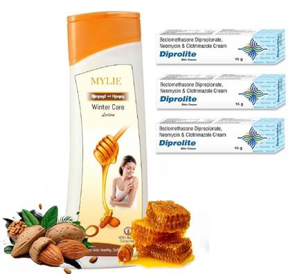 Mylie Winter Care Almond & Honey Sun screen Natural Body Lotion with ...