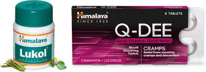 HIMALAYA Lukol Tablet 60 + Q DEE Cramps 8*10 Strips (80 Tablets) Price ...