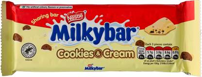 NESTLE Milkybar Cookies & Cream White Chocolate Bar 90g Bars Price in ...