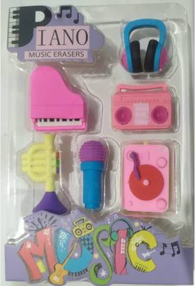 Flipkart.com | AliveEmmanual Music instrument Shape Eraser Non-Toxic ...