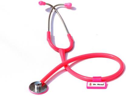 Dr. Head Single Head Aluminum Stethoscope For All Pink Stethoscope ...