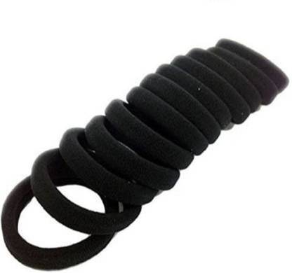 Victory decor Black Pony Round Hair Band For Women and Girls (1 Box ...