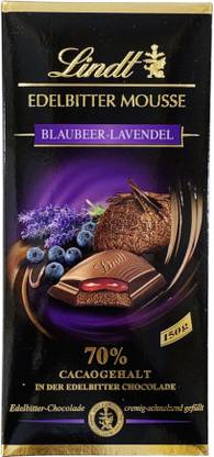 LINDT Blueberry & Lavender 70% Cacao Dark Mousse Chocolate 150 g Bars ...