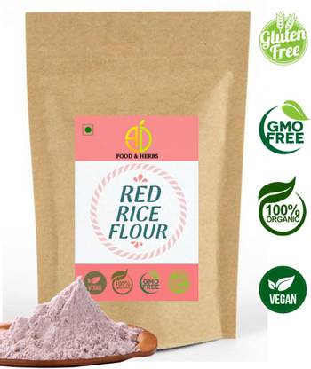 A D FOOD & HERBS HERBS ORGANIC RED RICE FLOUR / LAAL CHAWAL ATTA EDIBLE ...