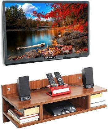 AMS WOODEN HUB Wall TV set up box & wifi stand T.V entertainment unit ...