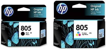 HP 805 Black + Tri Color Combo Pack Ink Cartridge - HP : Flipkart.com