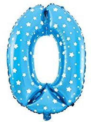 Flipkart.com | MoohH Printed Blue Number Foil Balloon (Number 0,Blue ...