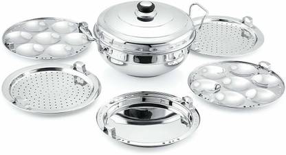 Flipkart SmartBuy All-in-One Stainless Steel Idli Cooker Multi Kadai ...