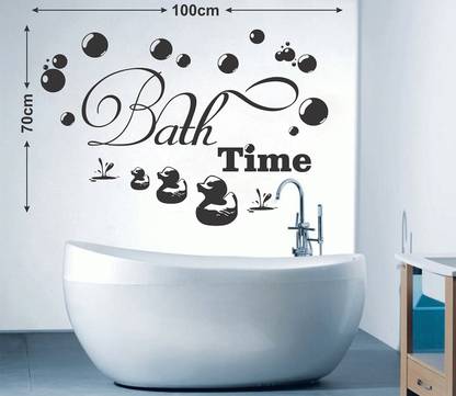 Zampyy Bath Time| Wall Stickers |PVC Vinyl| Non-Reusable Sticker ...
