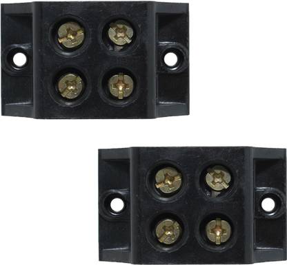 Ovicart 30A 2 Way Bakelite Connector Strip Black Screw Terminal Connection Block 2 Way Bakelite ...