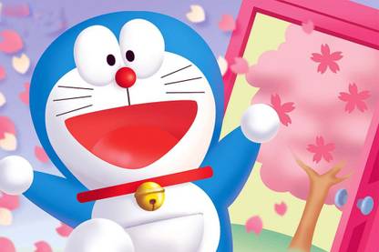 Doraemon Cartoon Waterproof Vinyl Sticker Poster || can2480-3 Fine Art ...