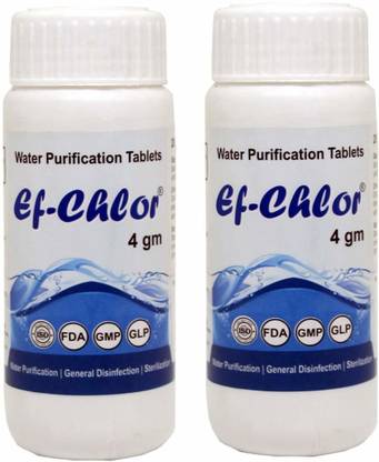 Ef-Chlor Water Purification Tablets, Drinking water purifier tablet ...