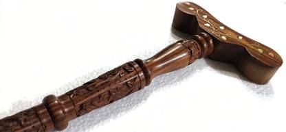 Master Arts wooden Yoga danda, T shaped Yoga danda, Mala jaap Hand ...