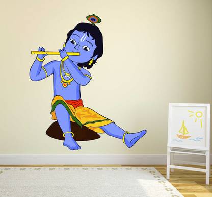 TRIDENT 80 cm Lord Krishna Removable Sticker Price in India - Buy ...