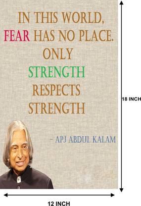 A. P. J. Abdul Kalam Wall Poster For Room With Gloss Lamination M44 ...