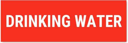 Mindcraftz Drinking Water Sign sticker Red color Pack of 3 | 12 x 4 ...