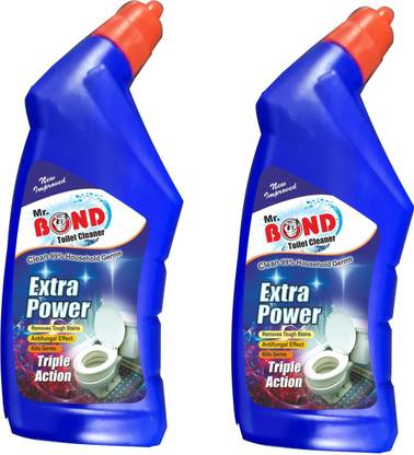 Mr.bond Toilet Cleaner Extra Power Tripal Action 500ml Pack Of 2 Regular Liquid Toilet Cleaner ...