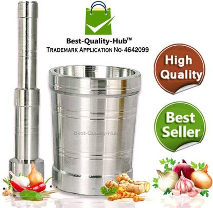 Best-Quality-Hub Aluminium Mortar Pestle Set Steel Khalbatta/Khallad ...