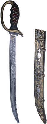 FULLY Sword Toy Plastic Talwar King Golden Color Fancy Dress Prop or ...