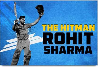 Rohit Sharma Hitman Poster, Cricket Posters, Sports Poster, Rohit ...