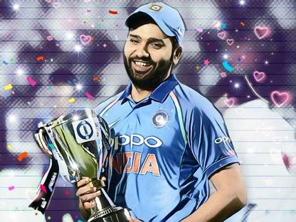 Rohit Sharma Hitman Poster, Cricket Posters, Sports Poster, Rohit ...