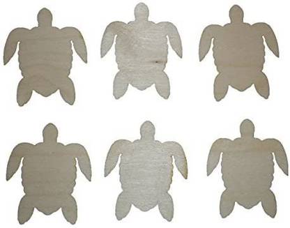 Artistic Sea Turtle Cut Outs Unfinished Wood Mini Turtles 3" Inch 6 ...