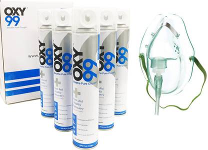 OXY99 Filled Oxygen Gas 6 Can Portable Oxygen Can Price in India - Buy ...