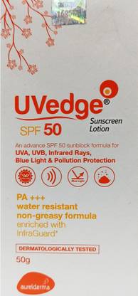 UVedge SUNSCREEN LOTION - SPF SPF50 PA+++ - Price in India, Buy UVedge ...