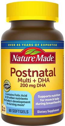 Nature Made Postnatal Multi+Dha 200 Mg - 60 Softgels (For Nursing Moms ...