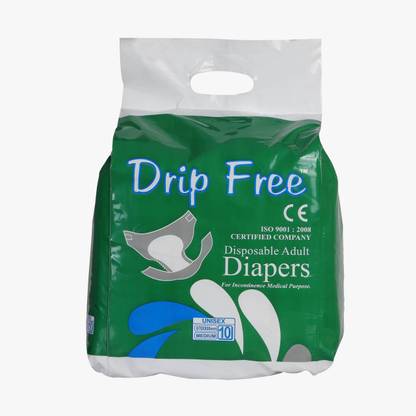 Drip Free PARAMOUNT ADULT DIAPER ,SIZE-MEDIUM ,PACK OF 1 (10PCS),WAIST ...