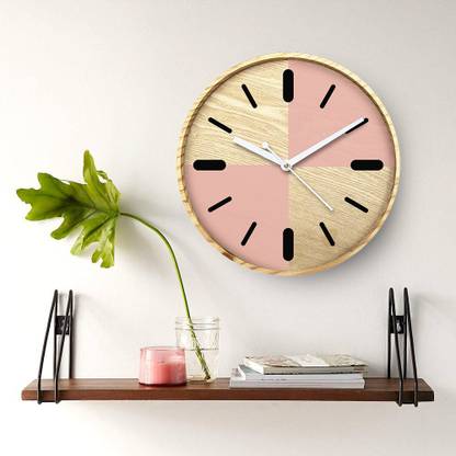 Bright Orange Analog 30 cm X 30 cm Wall Clock Price in India - Buy ...