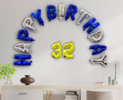 Flipkart.com | Almoda Creations Solid Happy 32nd Birthday Decoration ...