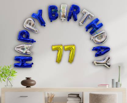 Flipkart.com | Almoda Creations Solid Happy 77th Birthday Decoration ...