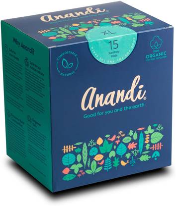 Anandi Organic Biodegradable pads with Disposal pouch XL Sanitary Pad | Buy Women Hygiene ...