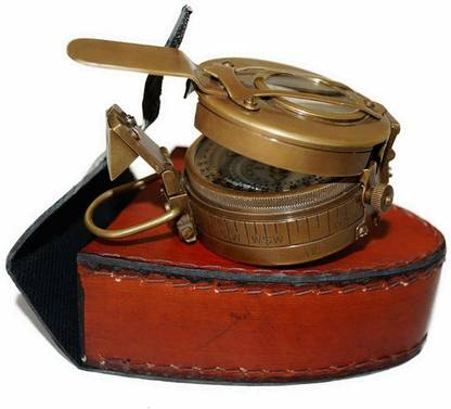 Sunriseindustry Antique brass military compass clip style lid open ...