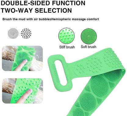Sheenuu Silicone Back Scrubber for Shower, Comfortable Massage Belt ...