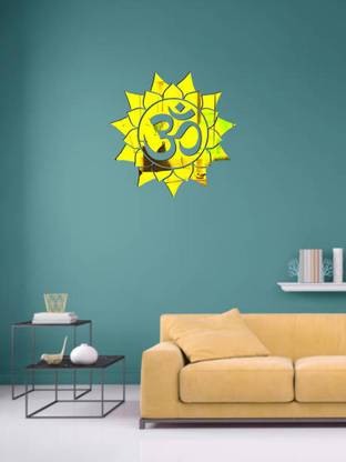 KC Home Decoration 70 cm Golden mirror acrylic om wall sticker self ...