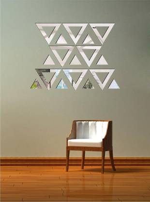 KC Home Decoration 78.5 cm KC Decor silver mirror acrylic wall sticker ...