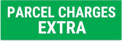 Mindcraftz Parcel Charges Extra Sign Board Sticker Green color Pack of ...