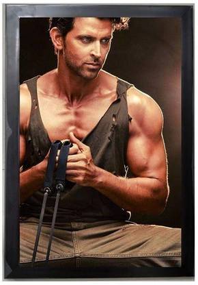 Most Handsome Hrithik Rosan Actor Acrylic Glass Framed Poster 14x20 ...