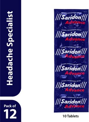 Saridon Advance Tablets Price in India - Buy Saridon Advance Tablets ...
