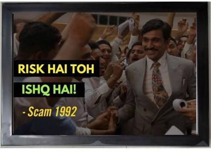 Harshad Mehta Risk hai to Ishq Hai Motivate Quote Acrylic Glass Wall ...