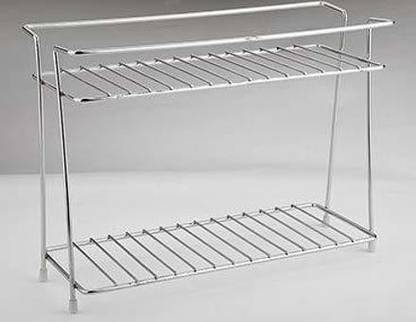 KPT Stainless Steel Spice 2-Tier Trolley Container Organizer Organiser ...