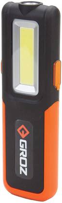 Groz LED/395 COB 5W Rechargeable Work Light/Emergency Light 2 hrs Torch ...