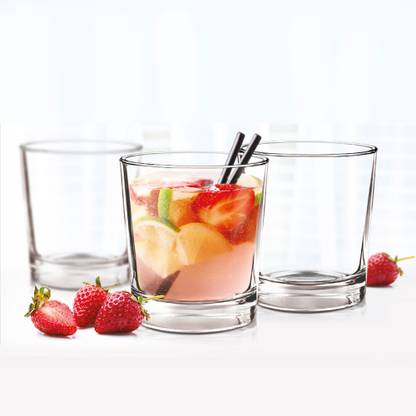 TREO (Pack of 6) Embassy Cool Glass Tumbler, Set of 6, 222 ml ...