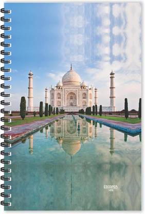 ESCAPER Taj Mahal Diary (Ruled - A5 Size - 8, Symbol of Love Dairy ...